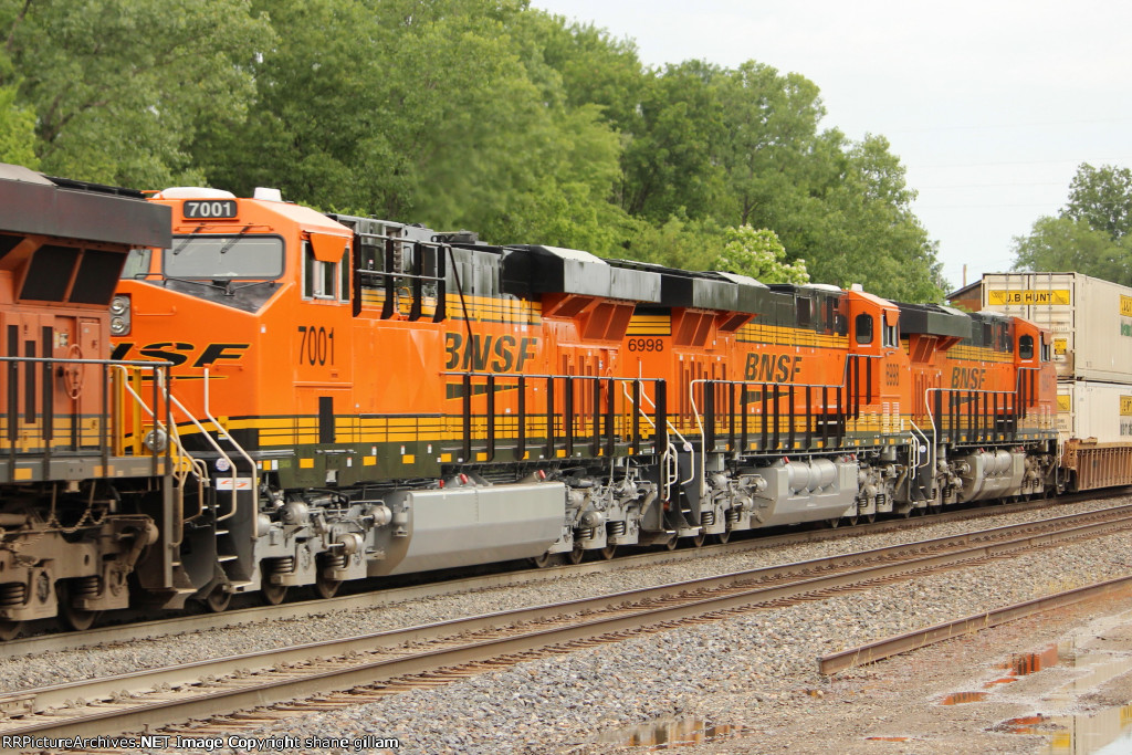 BNSF 7001 is brand new at la plata mo.